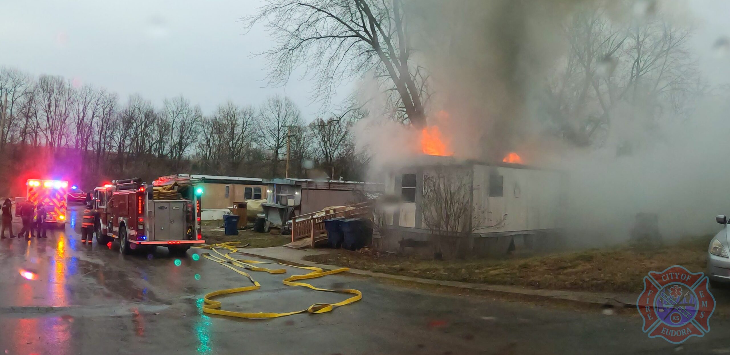 Mobile home destroyed; one taken to hospital after morning fire in ...